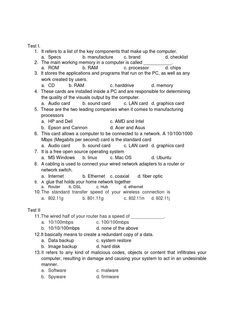 Final Exam CSS 2020 | PDF | Malware | Computer Network