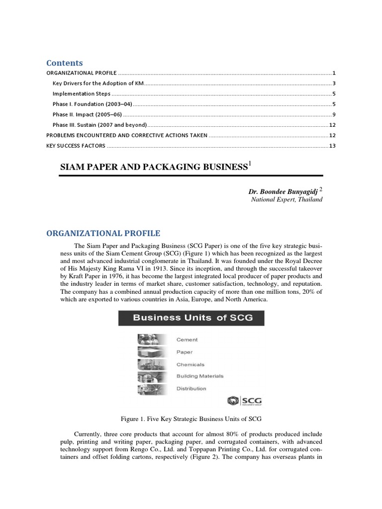 2 Case SIAM PAPER AND PACKAGING BUSINESS1 | Download Free PDF ...