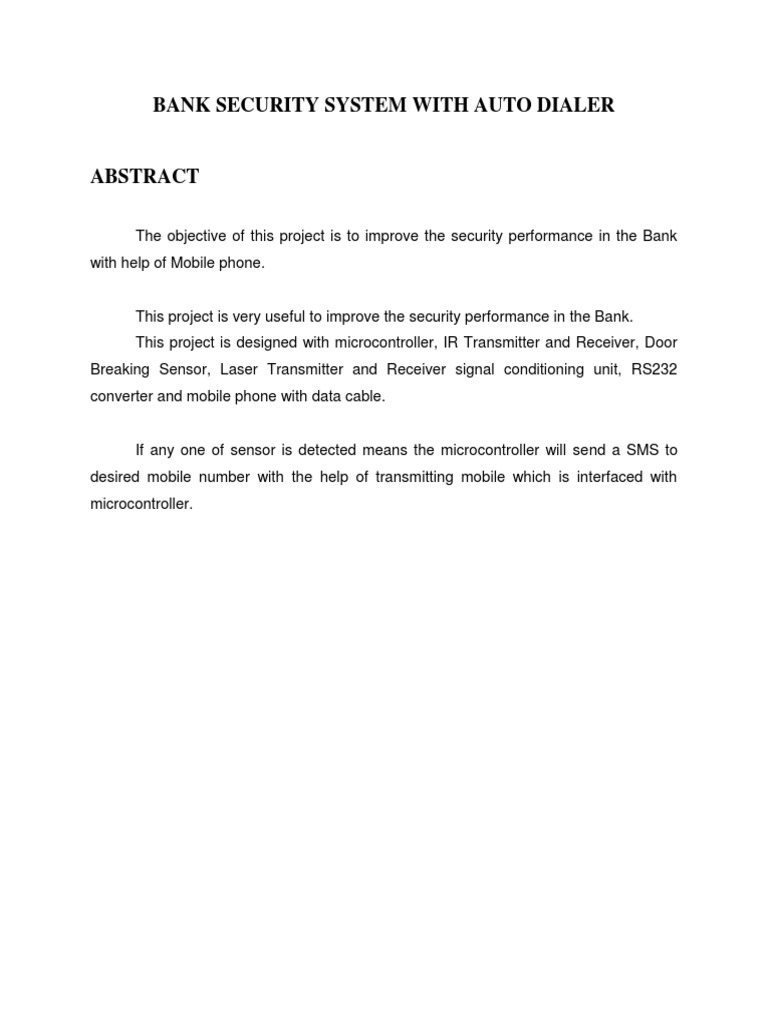 BANK SECURITY SYSTEM WITH AUTO DIALER New | PDF | Rectifier | Liquid ...
