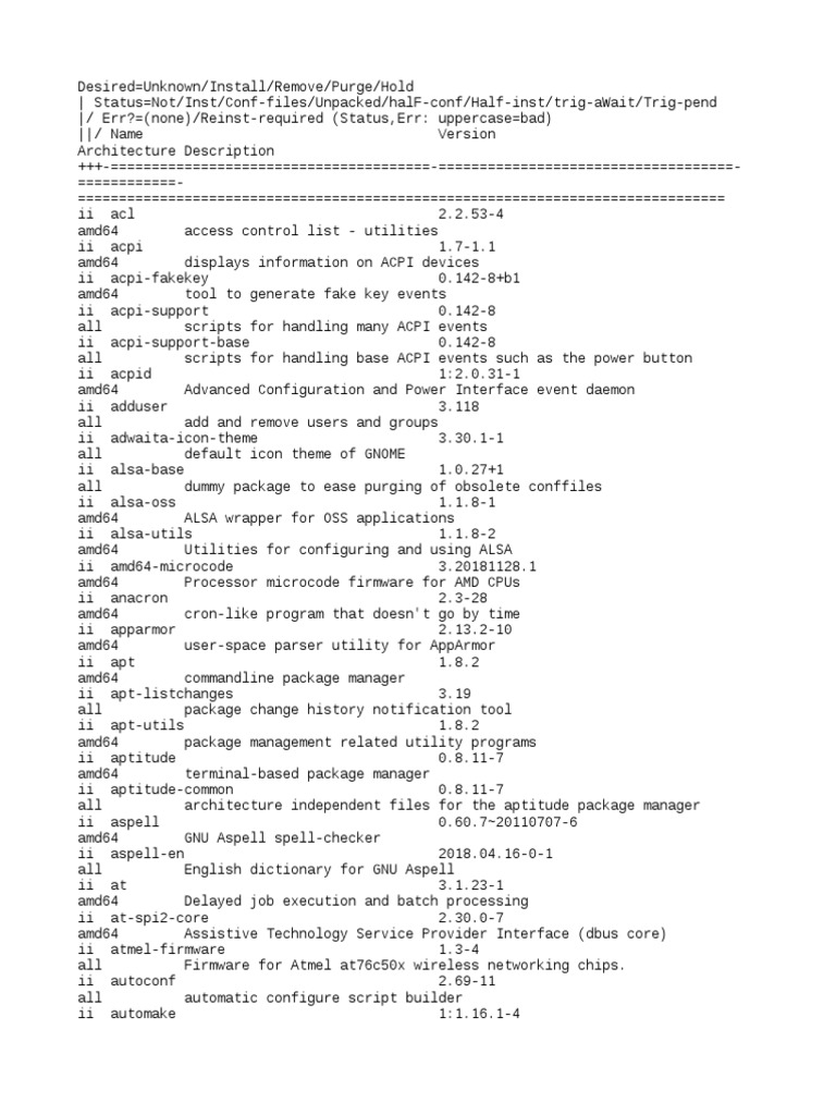 Sparkylinux 5.10 x86 - 64 Minimalgui - Iso.package List | PDF | File ...