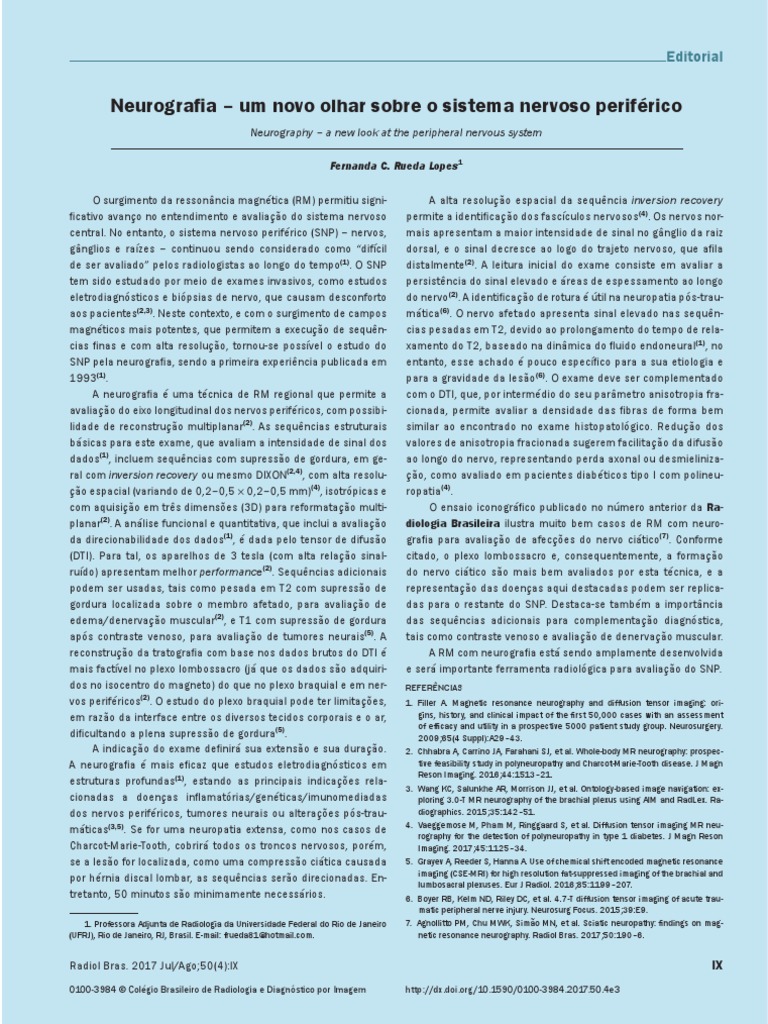 Neurografia | PDF | Nervo | Sistema nervoso