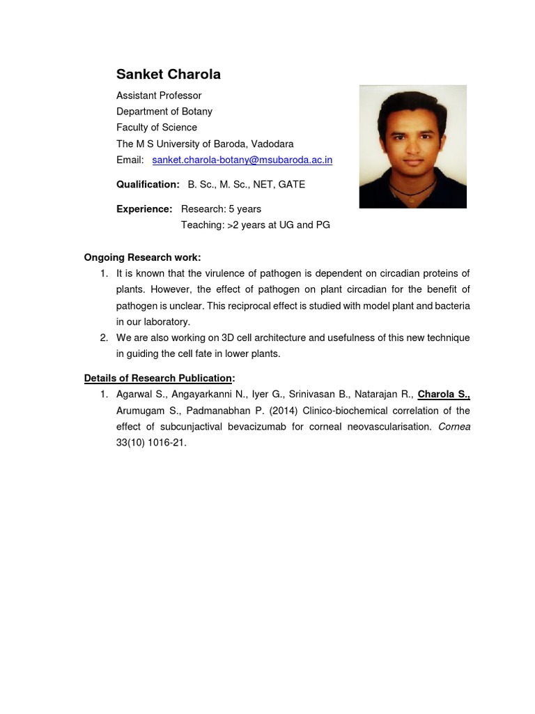 CV of Sanket Charola PDF | PDF