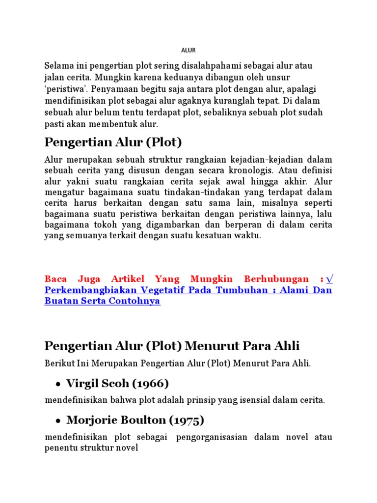 ALUR Plot Cerpen | PDF