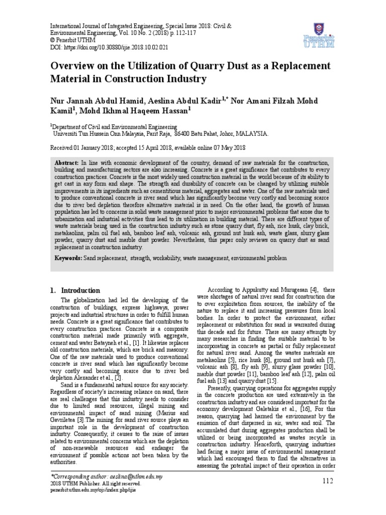 Quarry Dust Use in Concrete | PDF | Construction Aggregate | Fly Ash