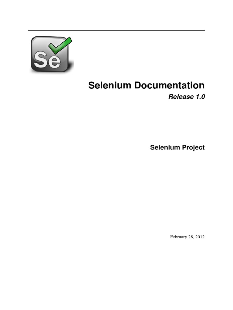 Selenium GUIDE Documentation | PDF | Selenium (Software) | Software Testing