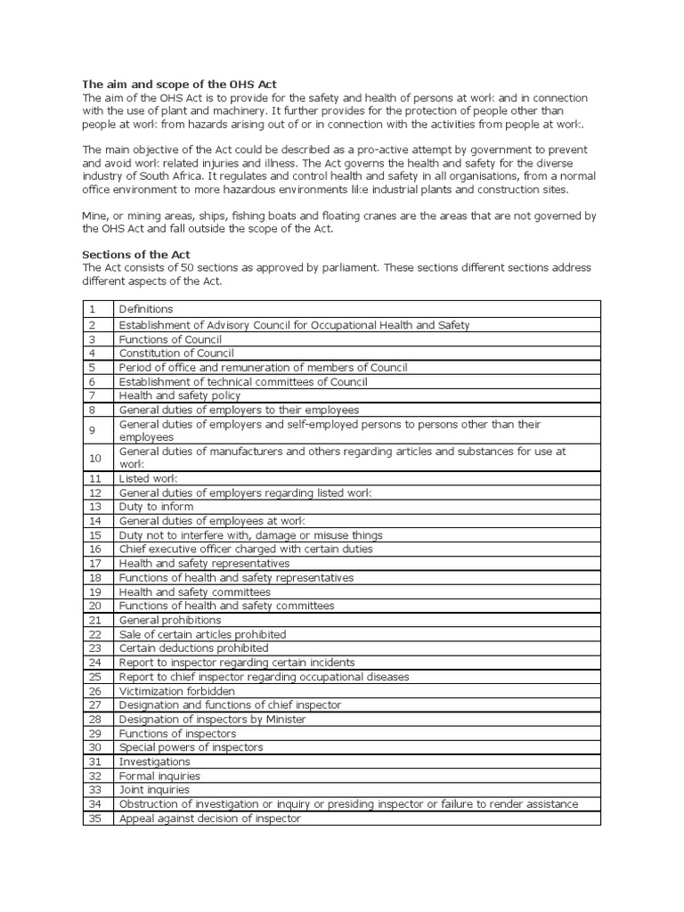 OHS Act: A Guide for Employers | PDF | Occupational Safety And Health ...