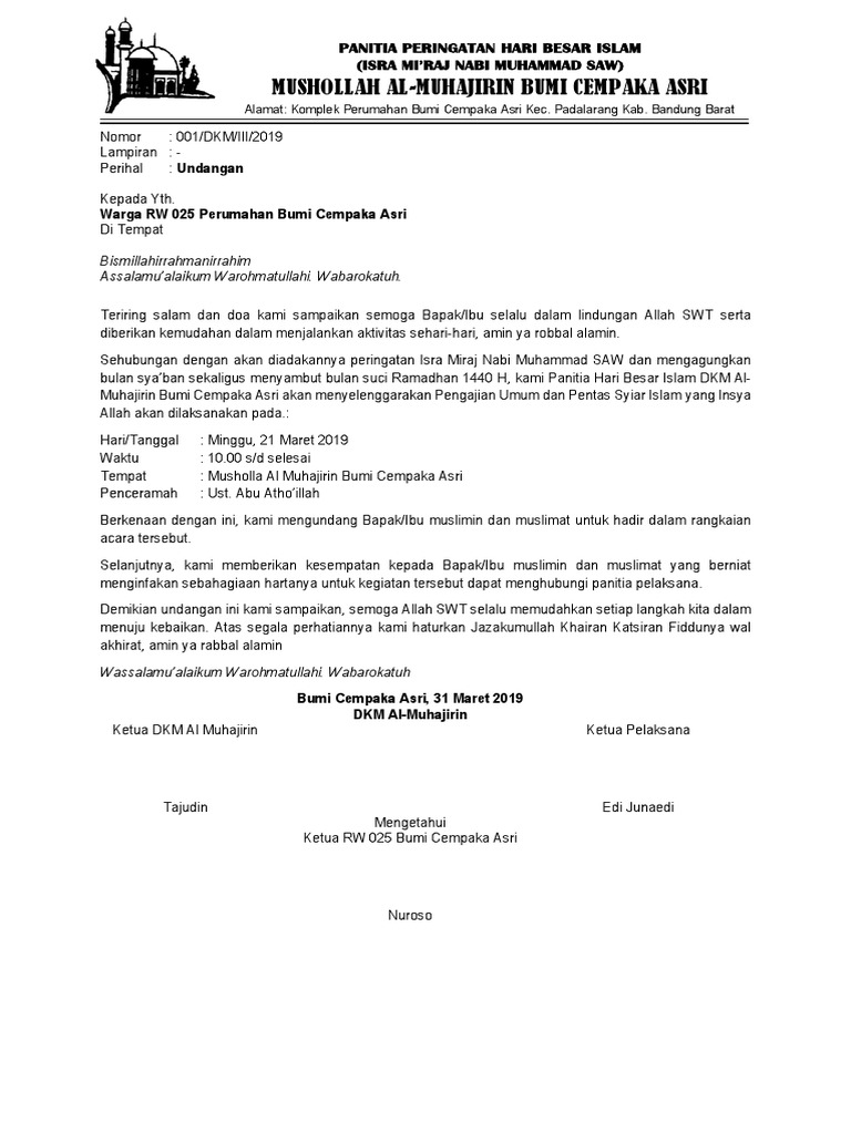 Undangan Rajaban | PDF