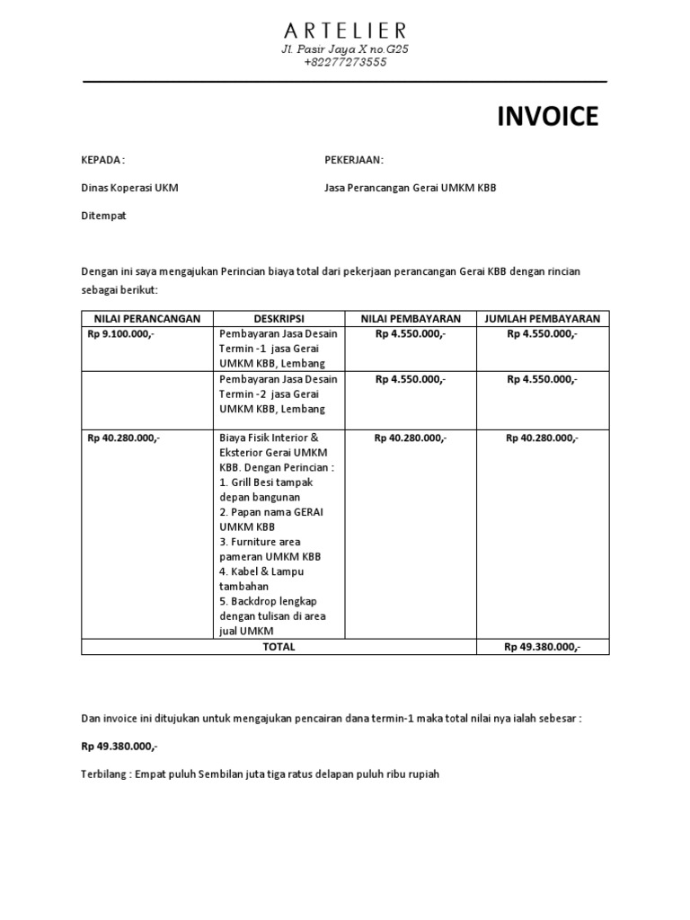 Invoice Termin-1 | PDF