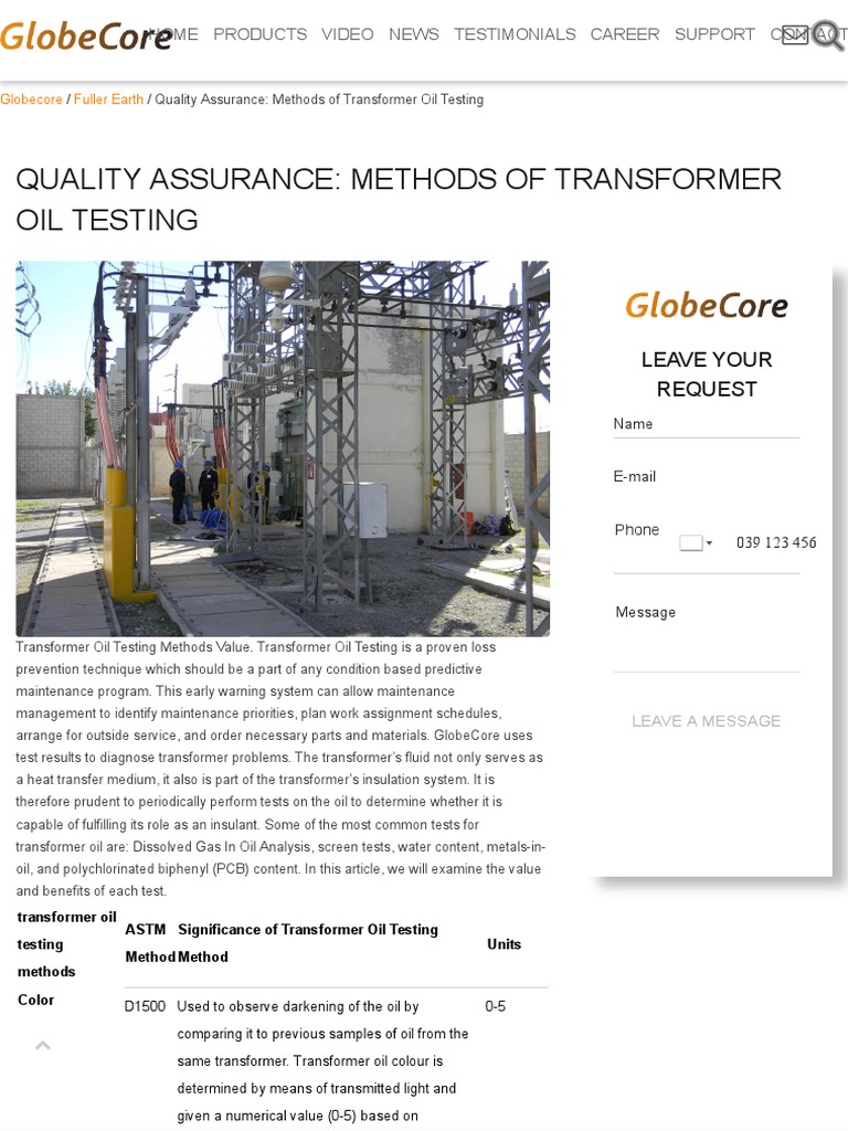 Transformer Oil Testing Methods | PDF | Electrical Breakdown | Transformer