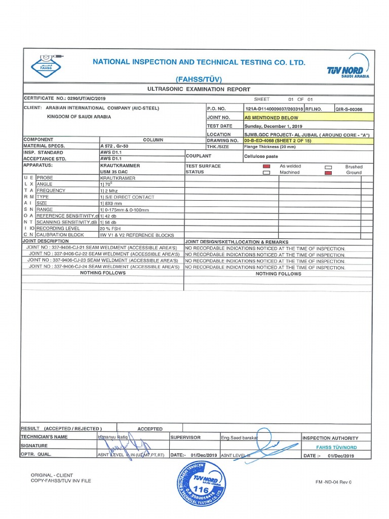 UT & MPI Reports | PDF