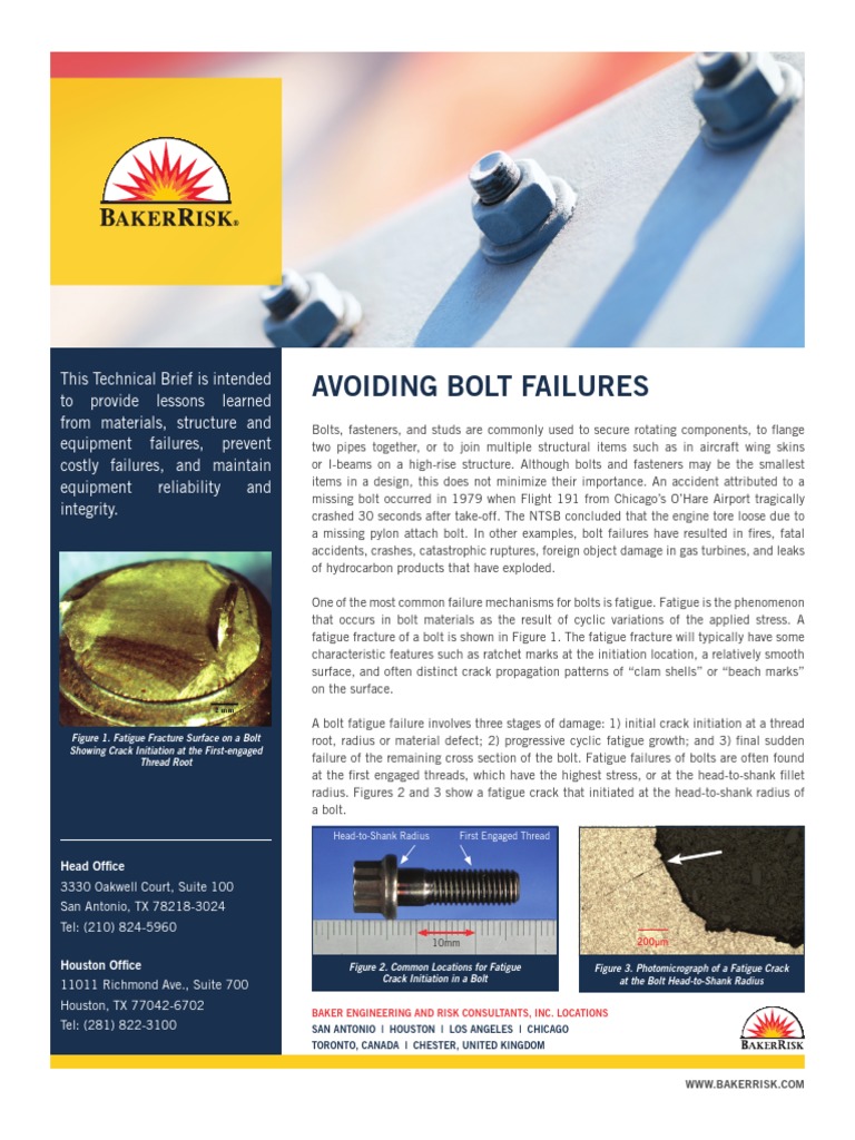 Avoiding Bolt Failures | PDF | Fatigue (Material) | Fracture