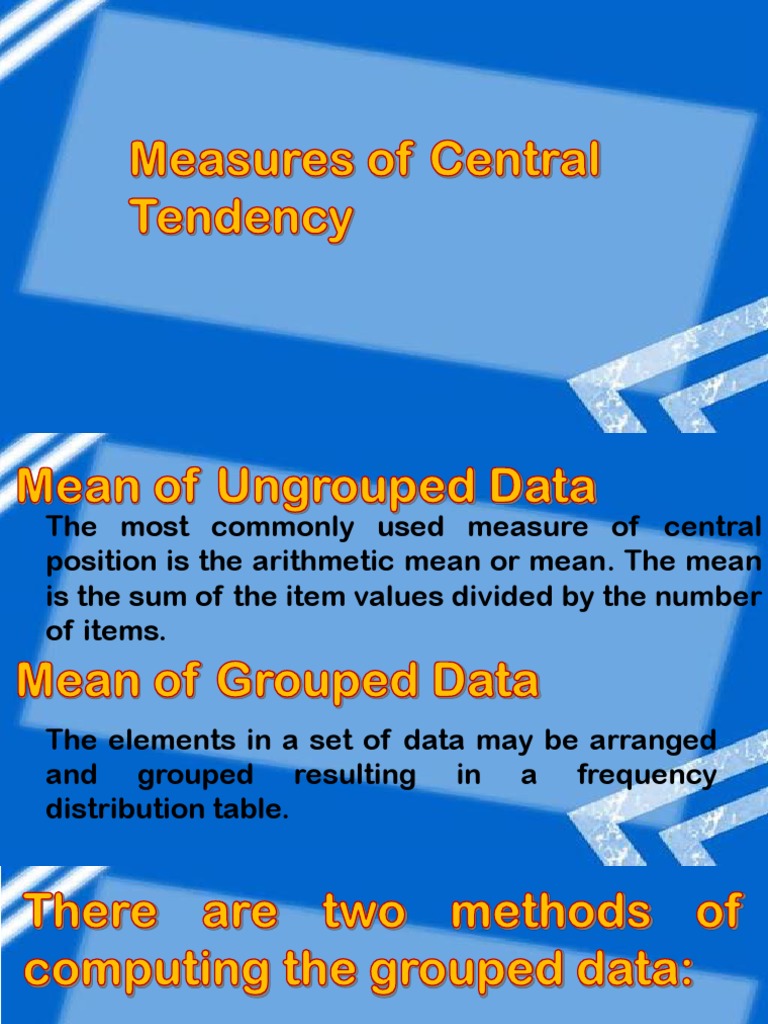 Mean Grouped Data | Download Free PDF | Arithmetic Mean | Mean