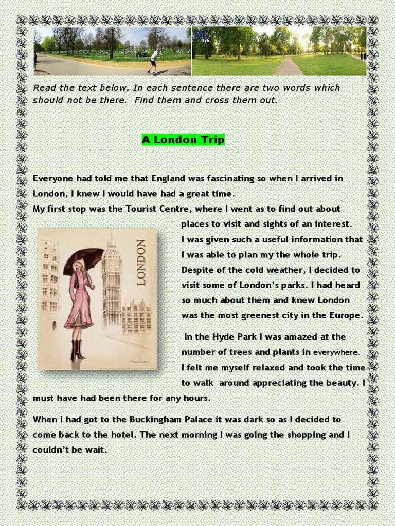 A London Trip Error Correction and Scaffolding Techniques Tips A ...