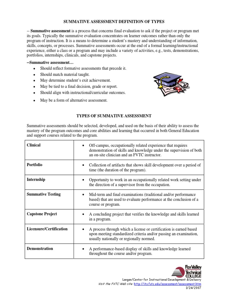 Summative Assessment PDF | PDF | Educational Assessment | Test (Assessment)