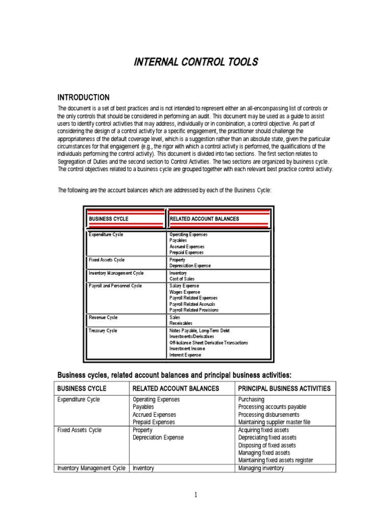 Internal Controls Tools | PDF | Accounts Payable | Expense