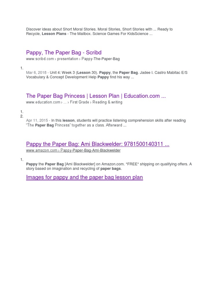Short Moral Stories on Recycling | PDF