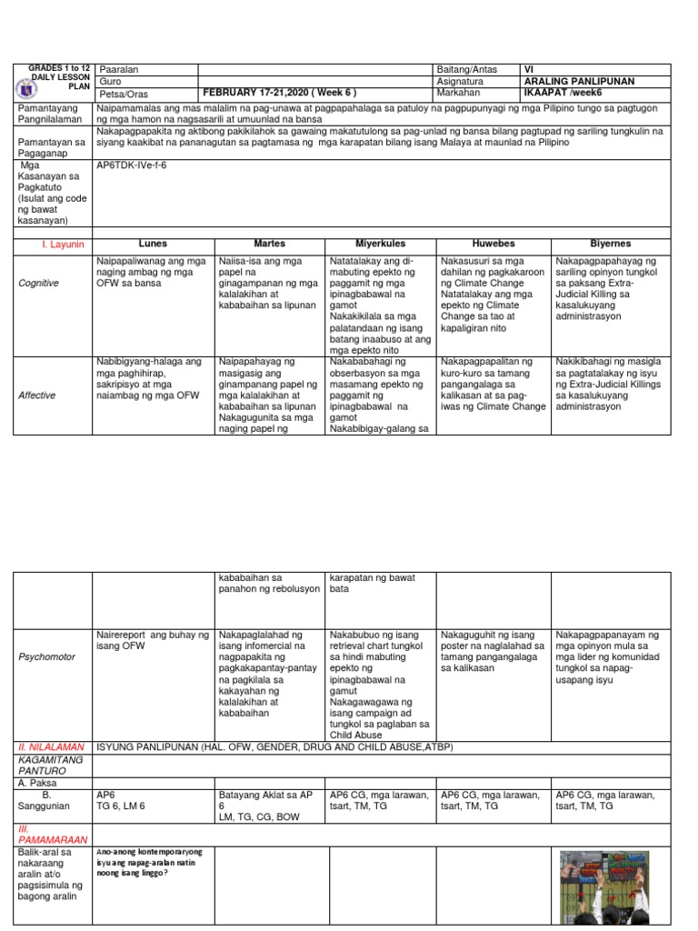 AP6 Q4 Week 6 | PDF