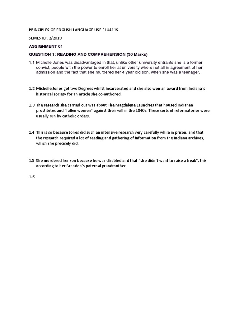 Principles of English Language Use Plu411s | PDF