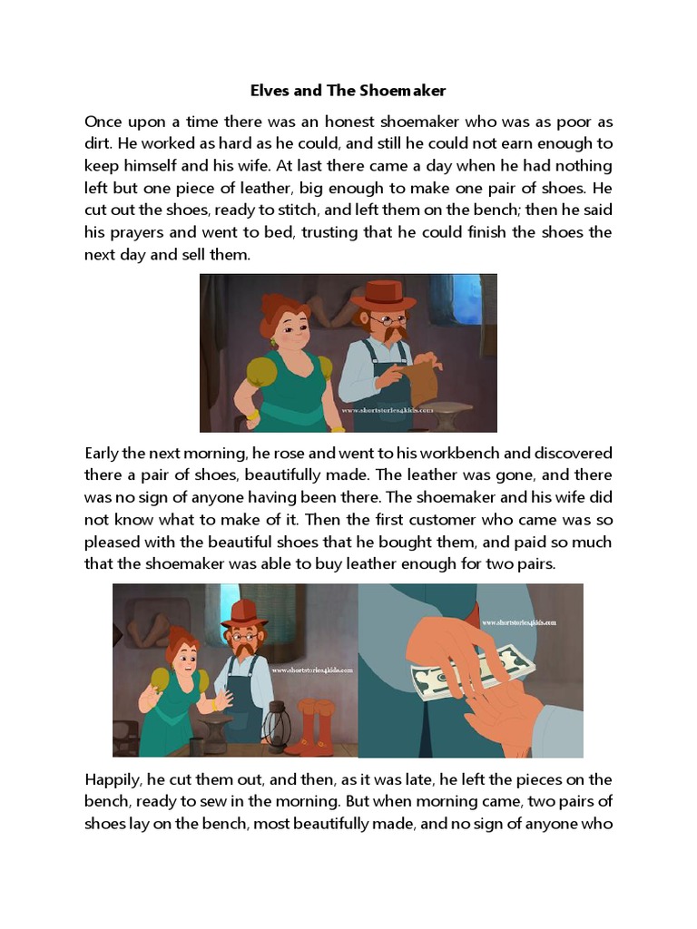 Elves Help the Honest Shoemaker | PDF | Shoe | Clothing