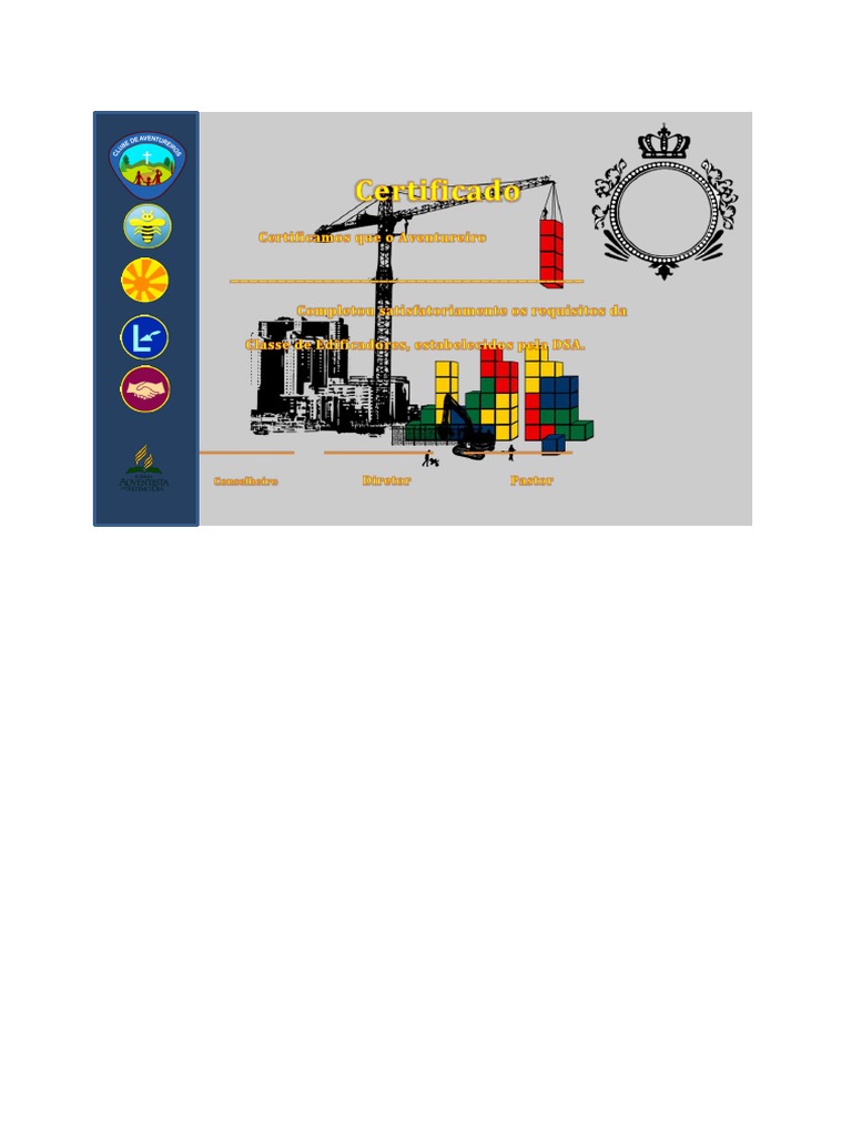 Certificado Classe Edificadores PDF | PDF