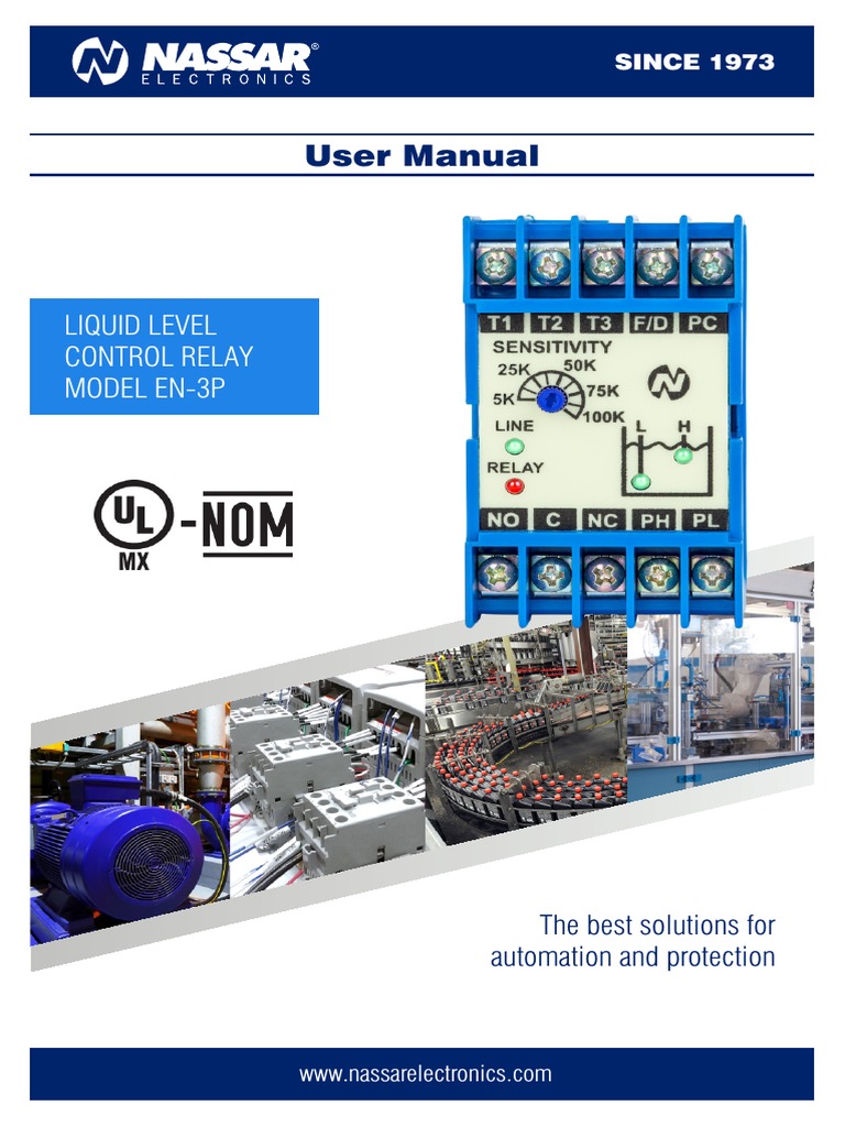 EN 3P LIQUID LEVEL CONTROL RELAY MANUAL English PDF | PDF | Relay | Pump
