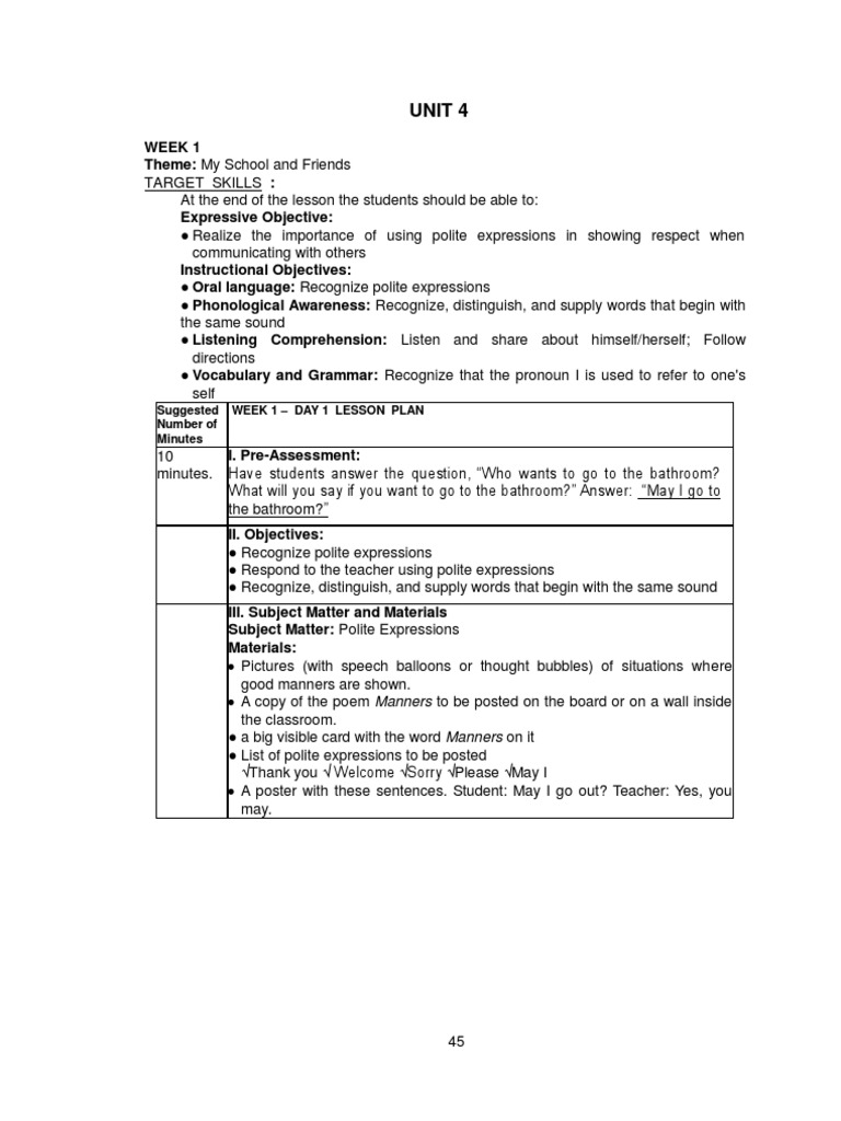 GRADE 1 Teachers Guide in ENGLISH Q4 PDF | PDF | Lesson Plan | Reading ...