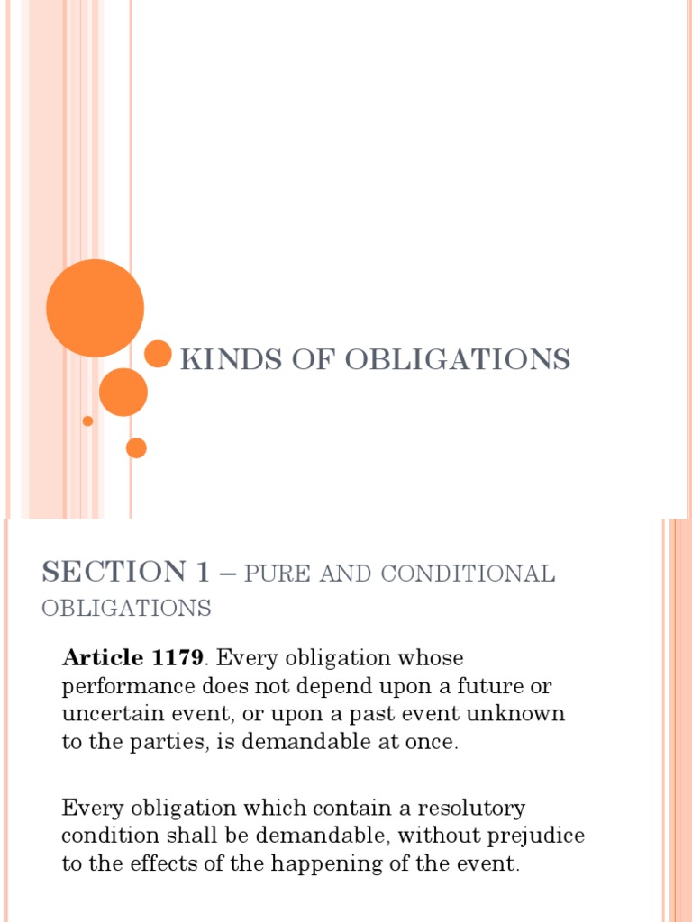 Kinds of Obligations | PDF | Guarantee | Business Law