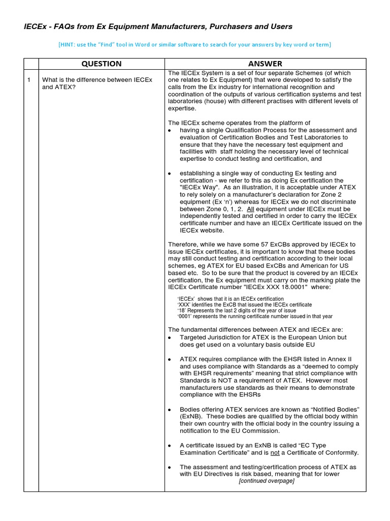 IECEx Guide 01D Ed2.0 PDF | PDF | Certification | International ...