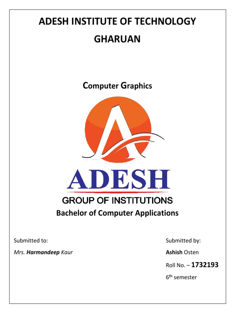 Computer Graphics Practical File | PDF | Algorithms | Computer Engineering
