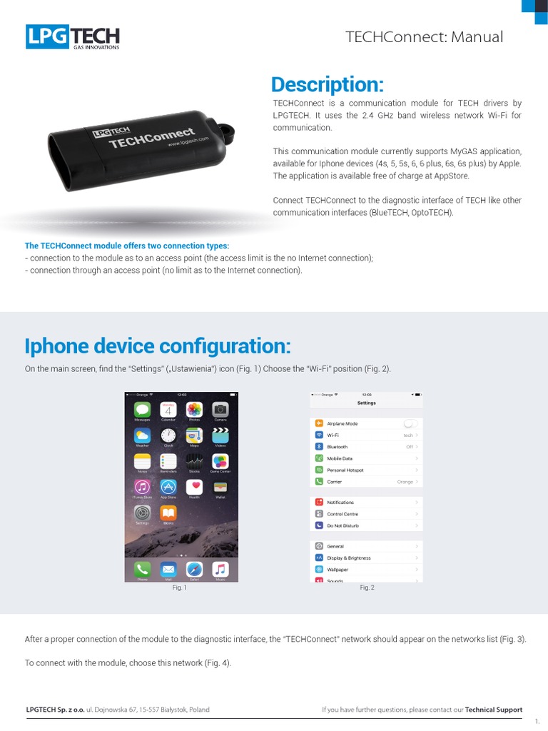 TECHConnect iPhone Configuration Guide | PDF | I Phone | Wi Fi