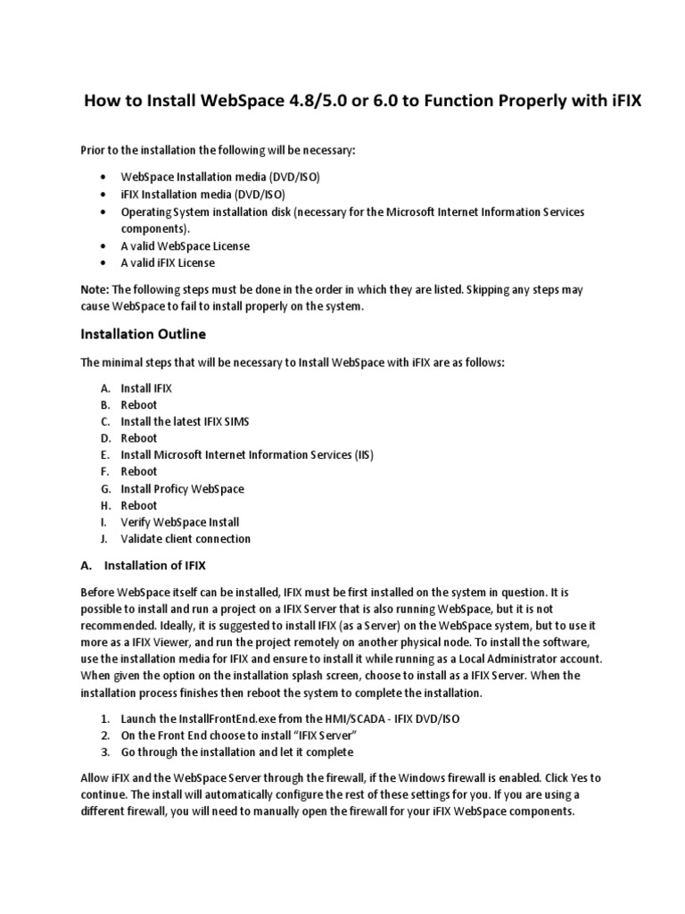 How - To - Install WebSpace - 48 - 50 - 6.0 | PDF | Internet ...
