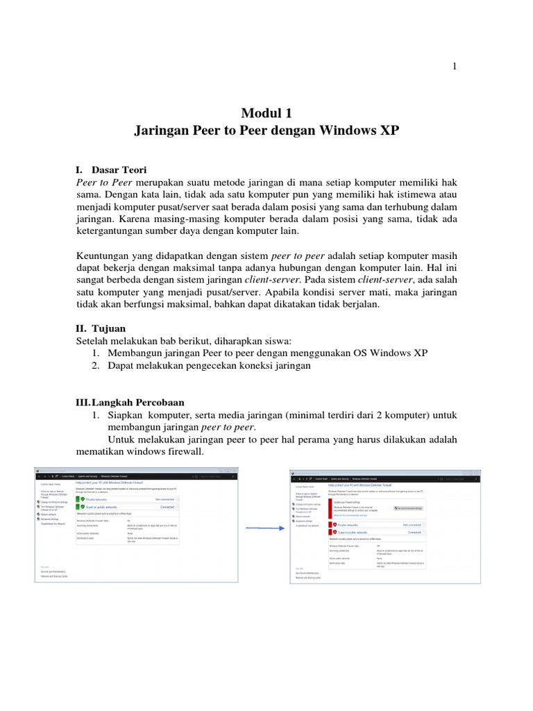 Modul 1 Praktikum Jaringan Komputer 1 Peer To Peer | PDF
