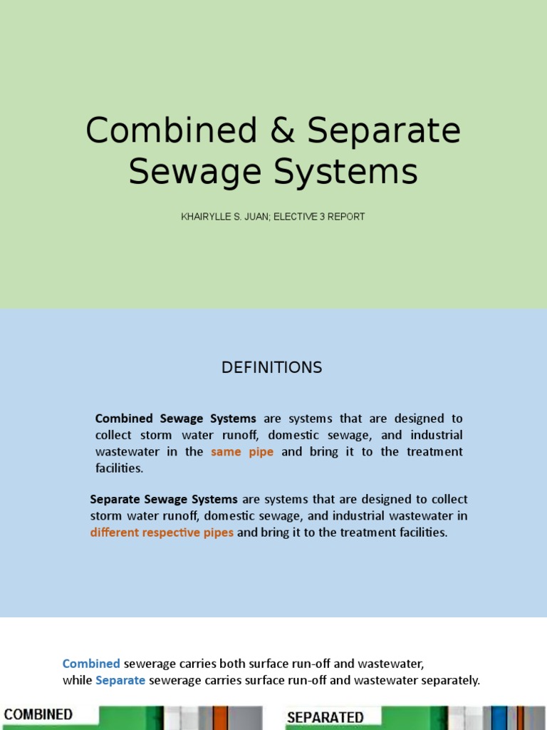 Combined & Separate Sewer Systems | PDF | Sanitary Sewer | Combined Sewer