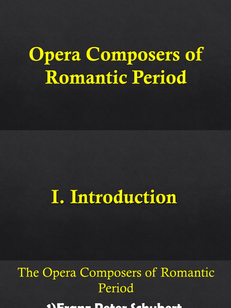 Opera Composers of Romantic Period 3 | PDF