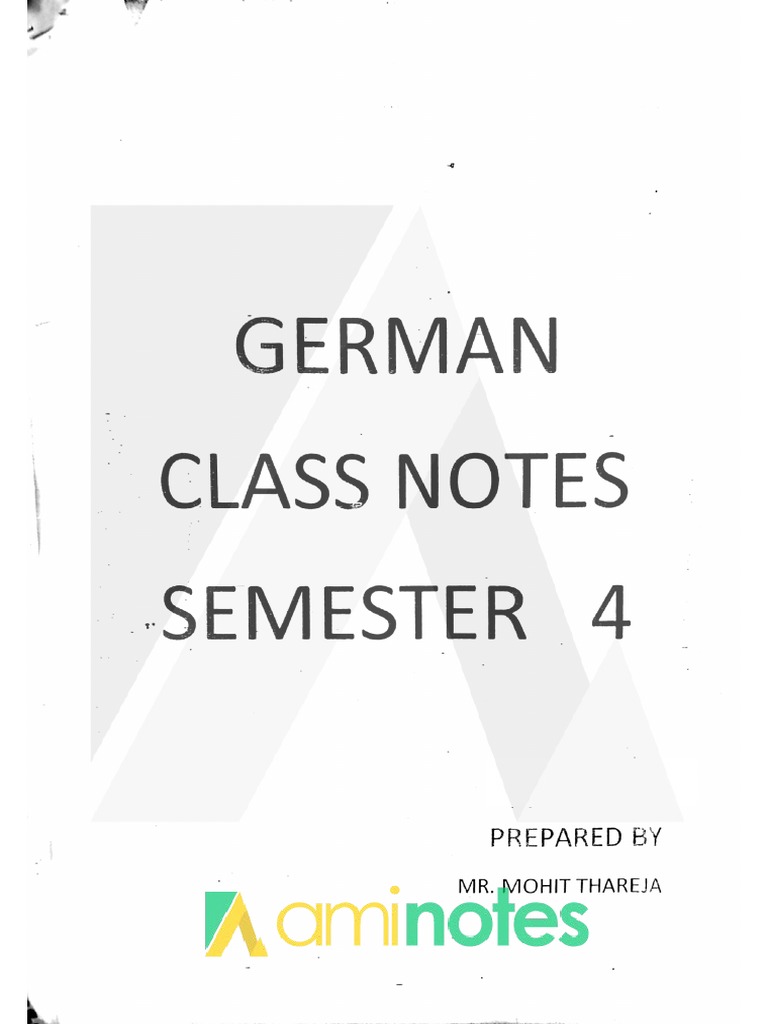German Notes Sem 4 - PDF | PDF