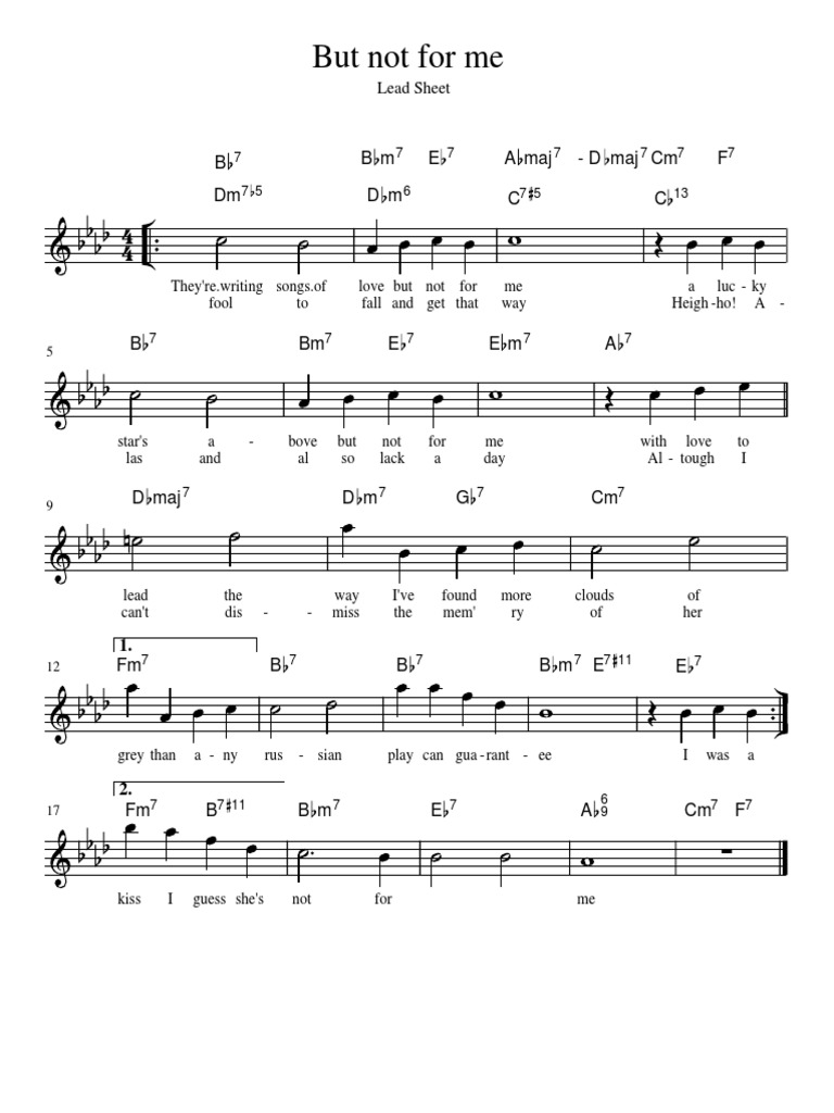 But Not For Me | PDF