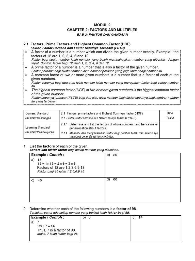 Faktor Matematik | PDF
