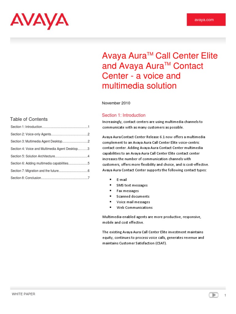 Avaya Aura Contact Center and Call Center Elite | PDF | Call Centre | Text Messaging