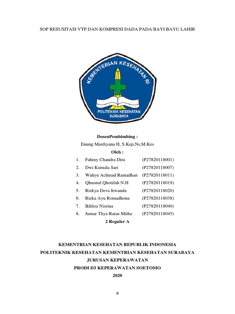 SOP VTP Resusitasi Neonatus | PDF