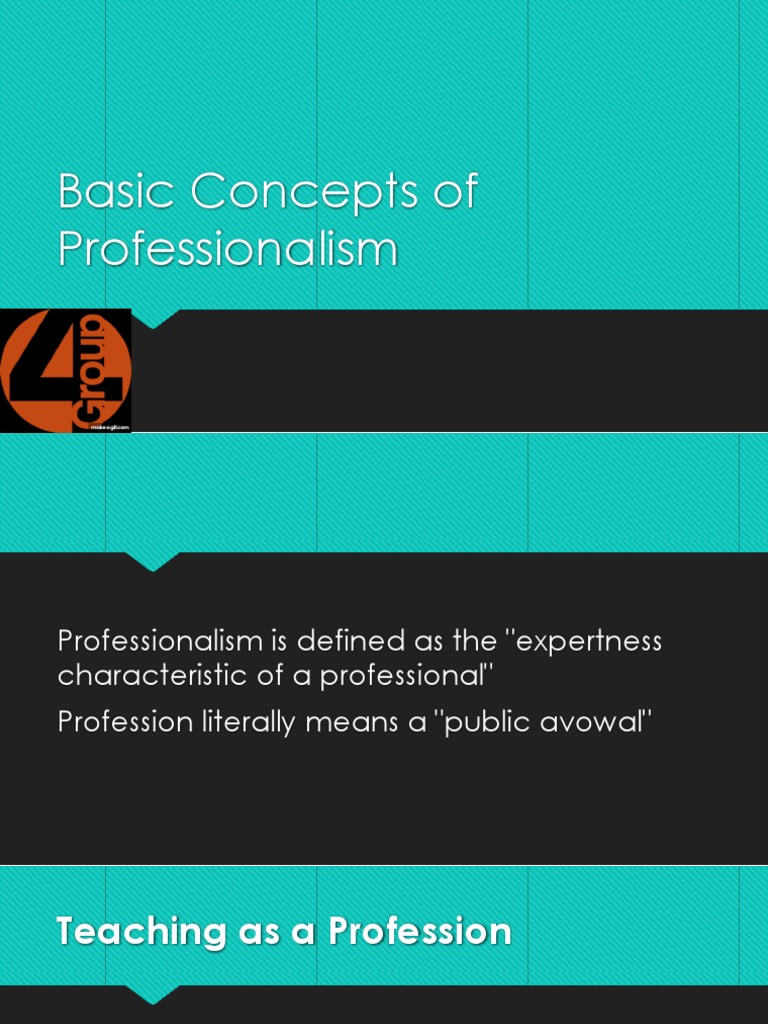Understanding Professionalism Concepts | PDF | Profession ...