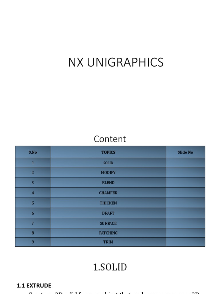 NX Unigraphics | PDF