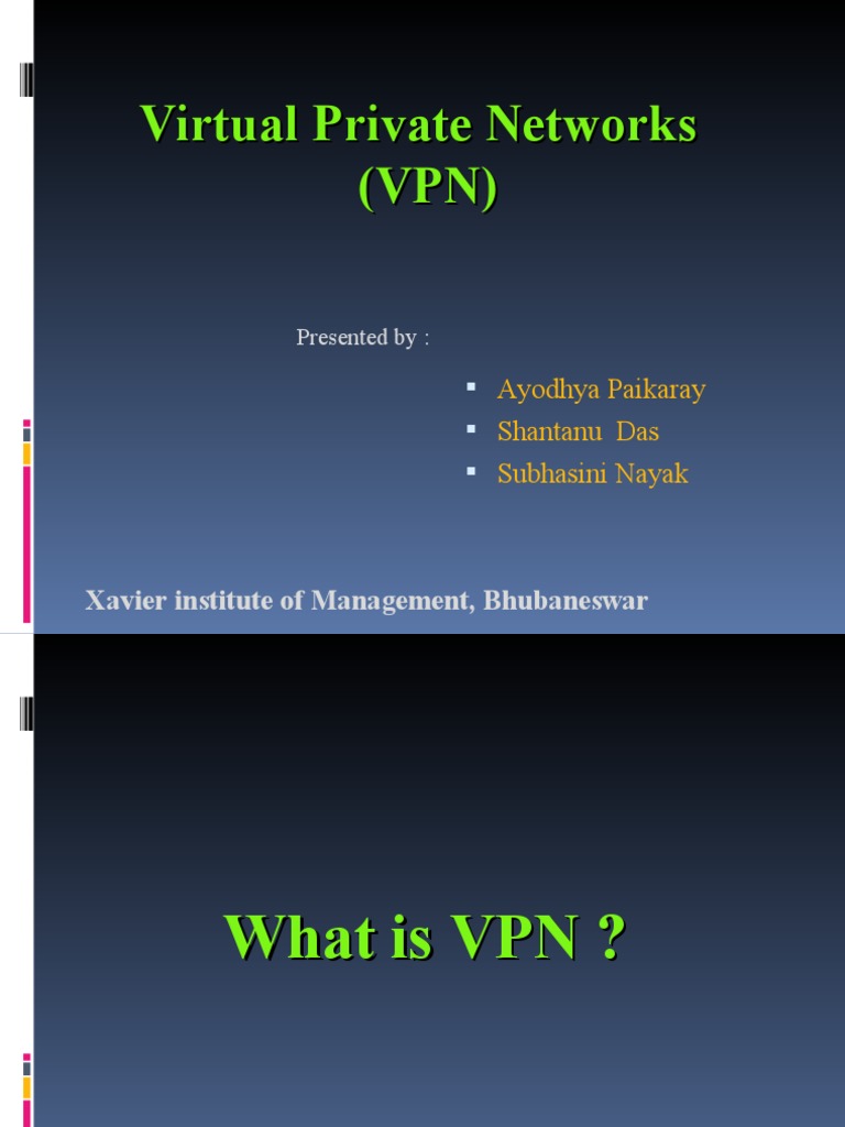 Understanding Virtual Private Networks (VPN) | PDF | Virtual Private ...