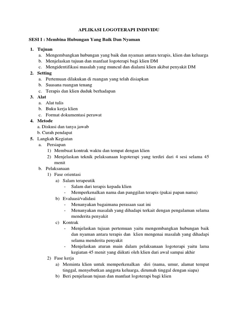 Aplikasi Logoterapi Individu | PDF | Karier & Perkembangan | Sains & Matematika
