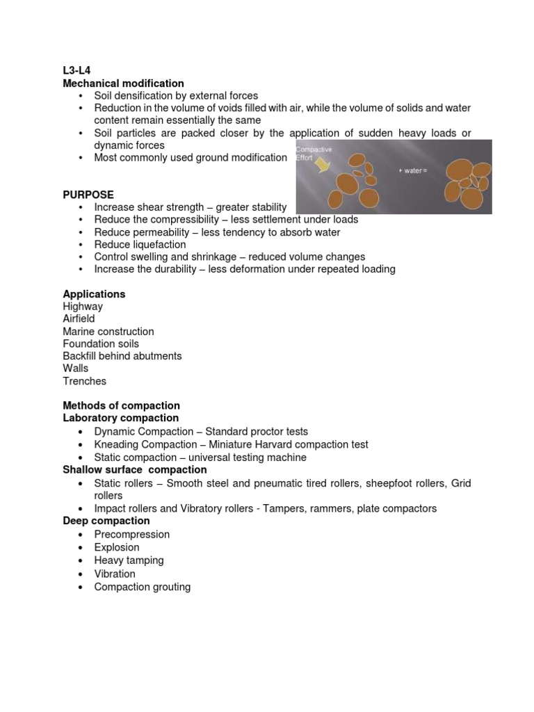 Mechanical Soil Modification Techniques | PDF | Soil | Porosity