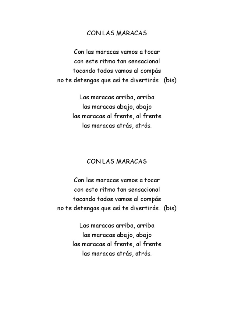 Maracas Letra MARACAS