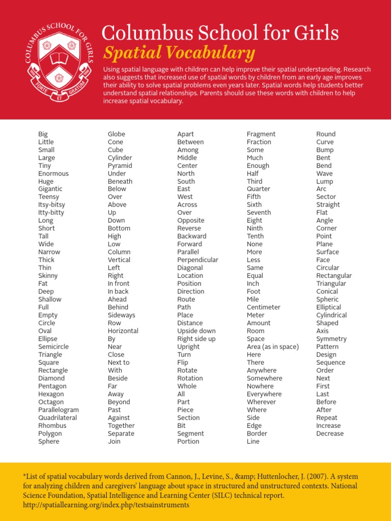 Spatial Vocabulary | PDF | Rectangle | Classical Geometry