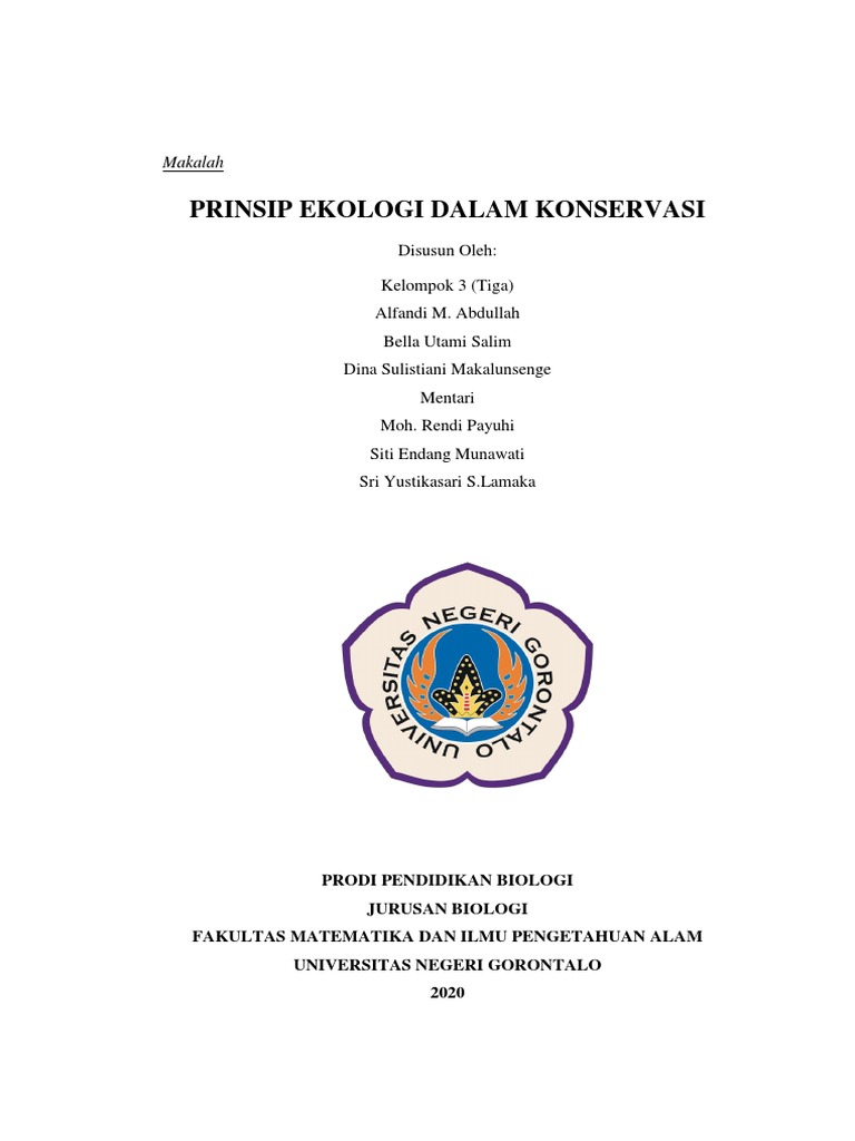 Kelompok 3 (Prinsip Ekologi Dalam Konservasi) | PDF