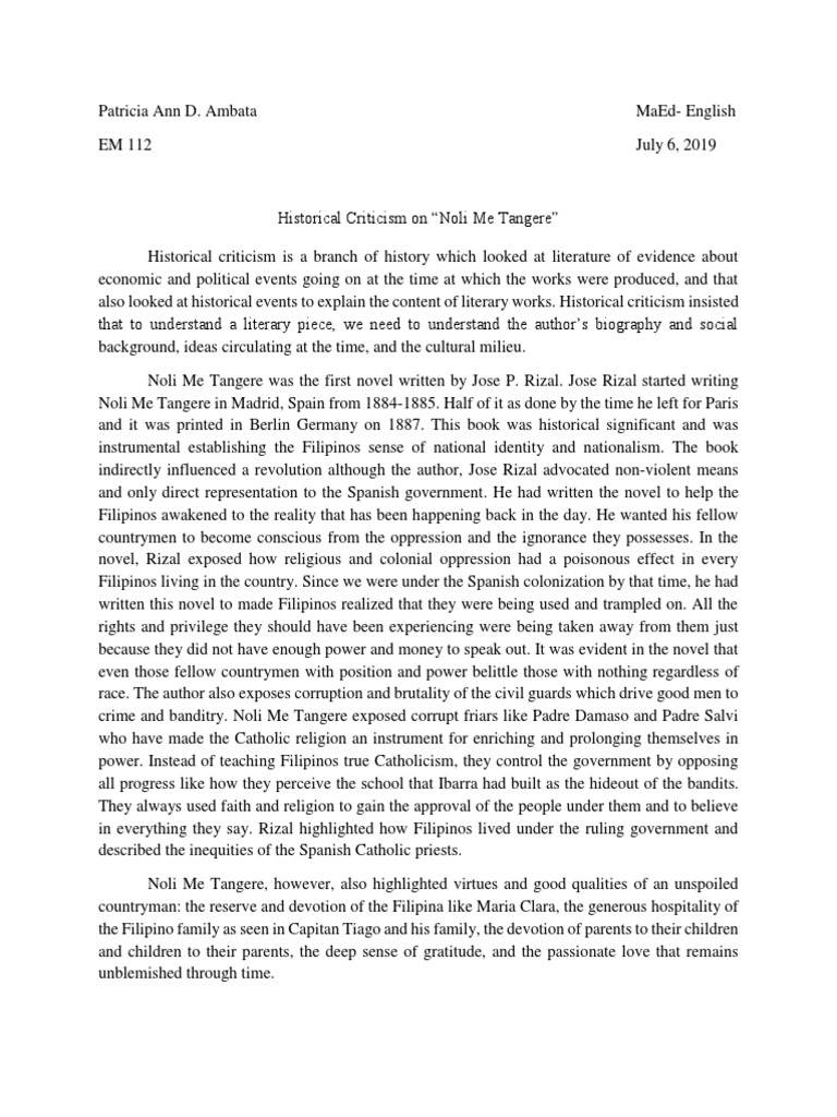 Historical Criticism | PDF