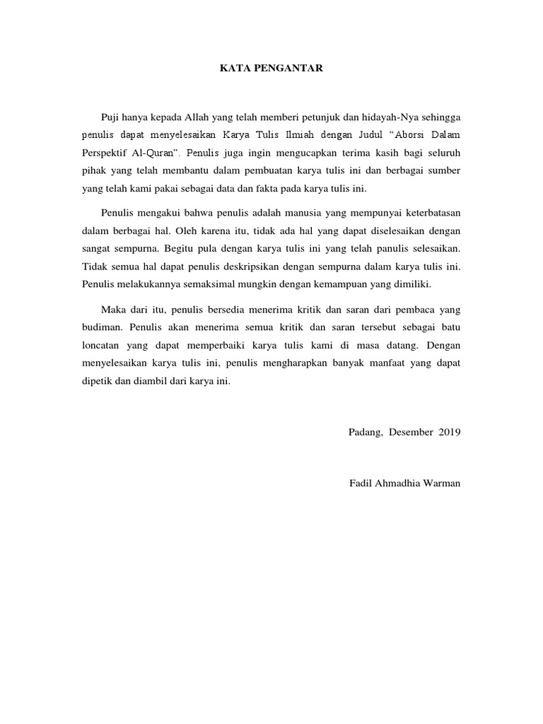 KATA PENGANTAR Kti | PDF