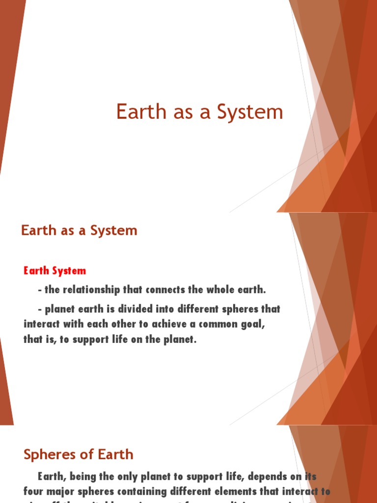 Earth As A System | PDF | Atmosphere Of Earth | Structure Of The Earth